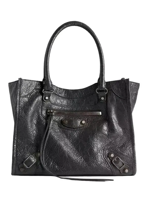 Balenciaga Mini Le City Leather Tote - Black