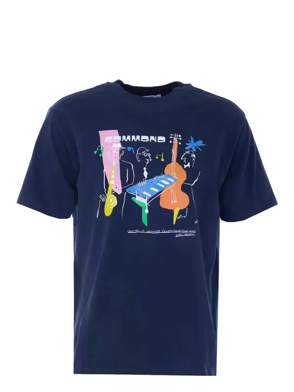 EDMMOND STUDIOS Cassete Printed Crew-neck T-shirt - Blue
