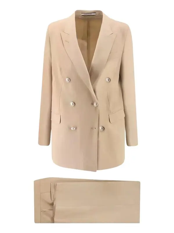 Tagliatore Jasmine Stretch Virgin Wool Suit - Neutrals
