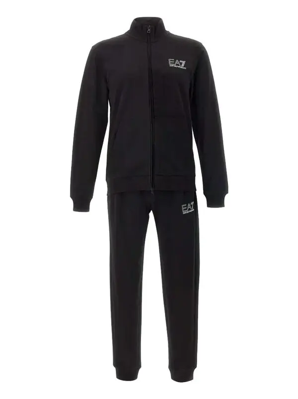 Emporio Armani Zip Logo Tracksuit - Black
