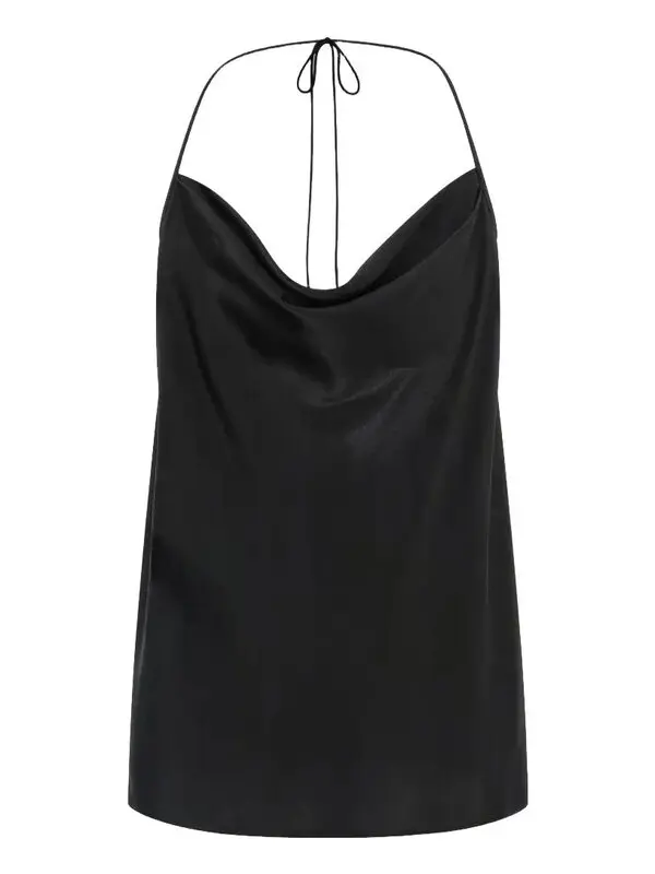 Valentino Garavani Tie-up Silk Top - Black