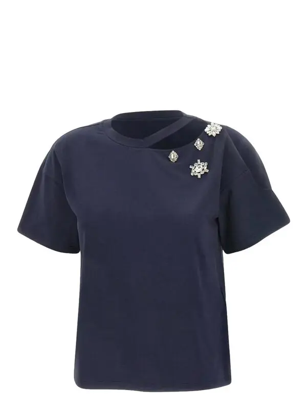 Liu Jo Jewel-embellished T-shirt - Blue