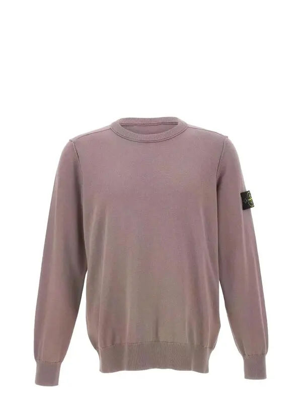 Stone Island Logo Crew-neck Sweatshirt - Pink