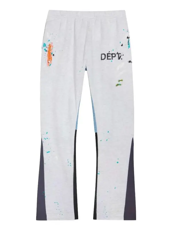GALLERY DEPT. Logo-painted Flared Track Pants - Grey