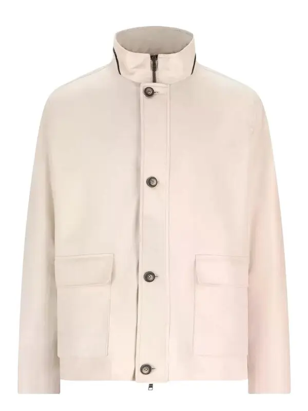 Herno Flap Pockets High-neck Jacket - Neutrals