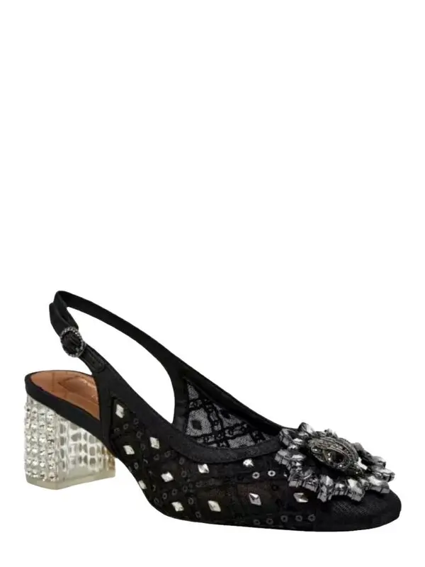 Kurt Geiger Embellished Polka-dot Pumps - Black