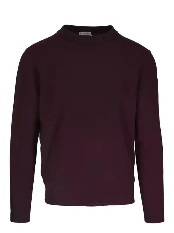 Moncler Crew Neck Ribbed Sweater - Purple