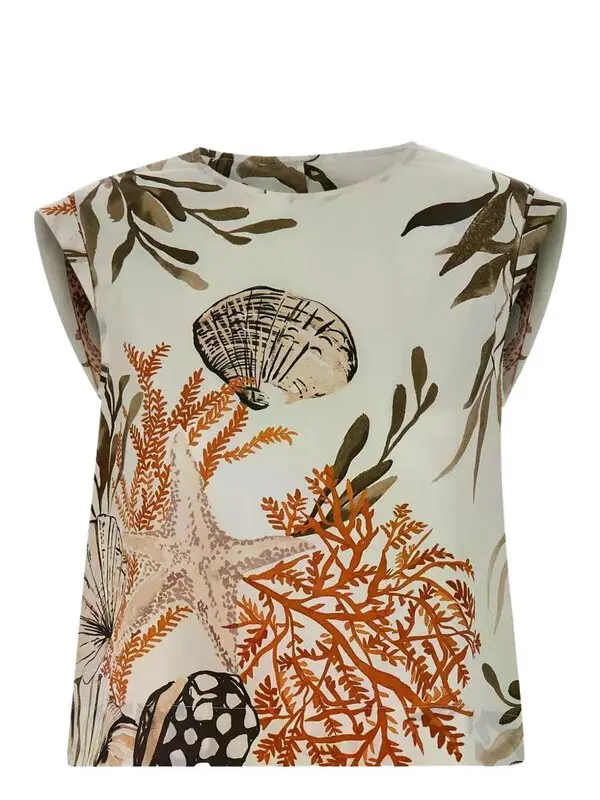 Marella Printed Top - White