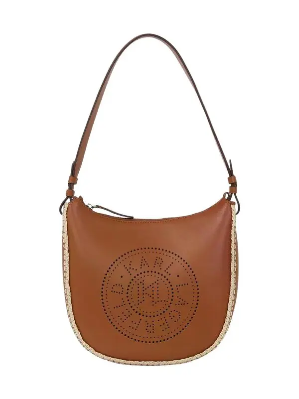 Karl Lagerfeld Whipstitch Shoulder Bag - Brown