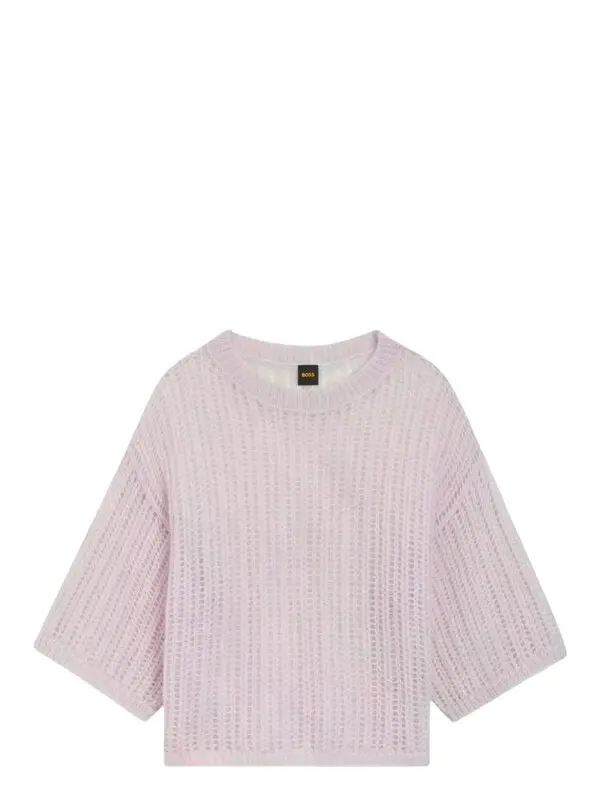 BOSS Open-knit Sweater - Pink