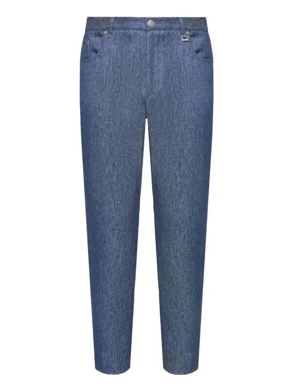 TOMBOLINI Straight-leg Wool Trousers - Blue