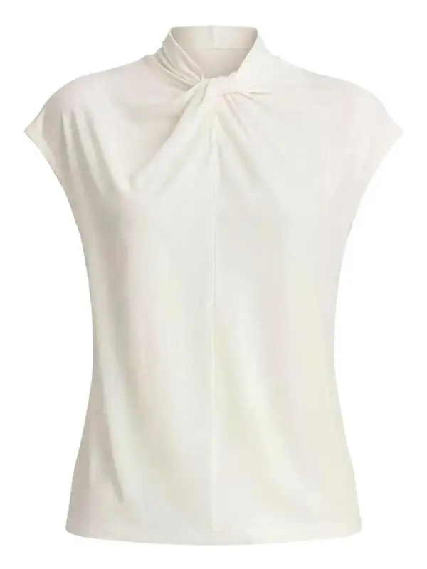 Vince Sleeveless Twist-neck Top - Neutrals