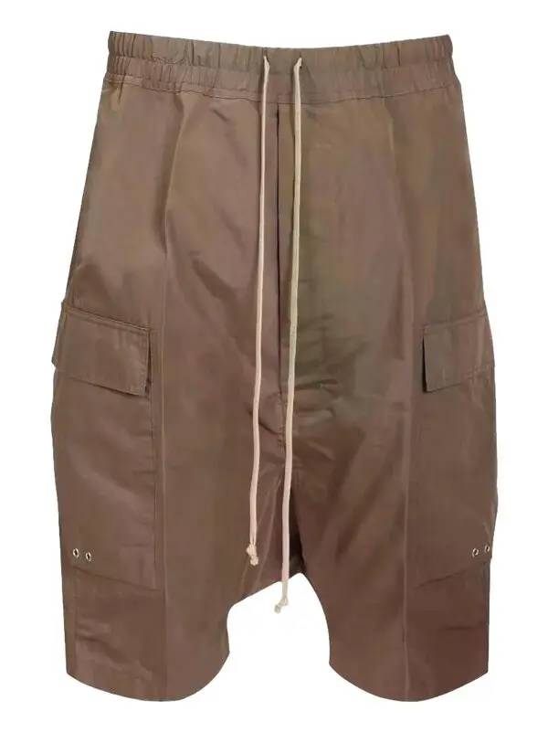 Rick Owens Drawstring Cargo Shorts - Grey