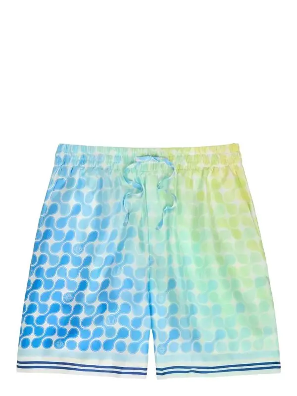 Casablanca Tennis Tile Shorts - Blue