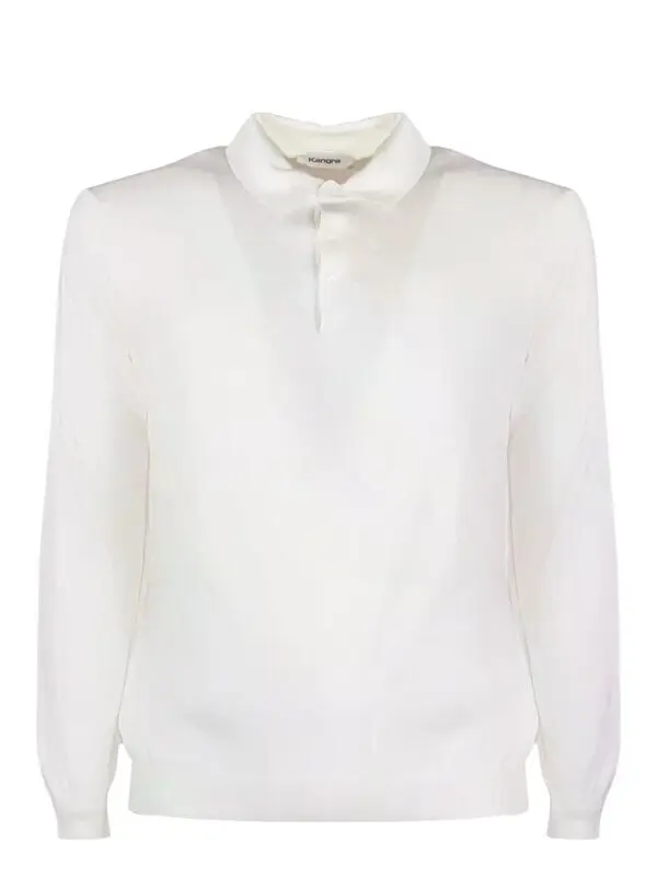 KANGRA Long-sleeve Polo Shirt - White