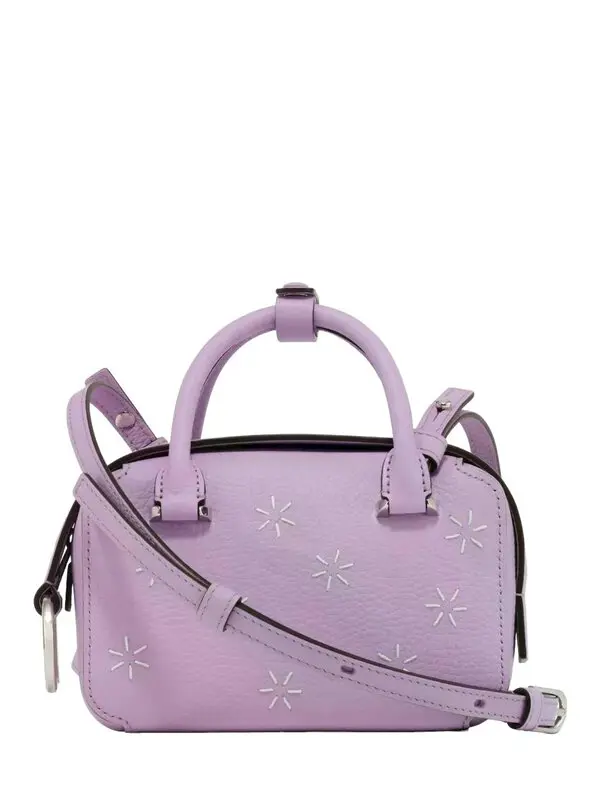 Delvaux Box Nano Flora Star-embroidered Tote Bag - Purple