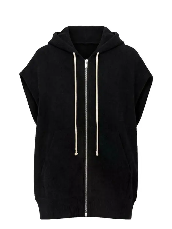 Rick Owens Zipped Hoodie - Black