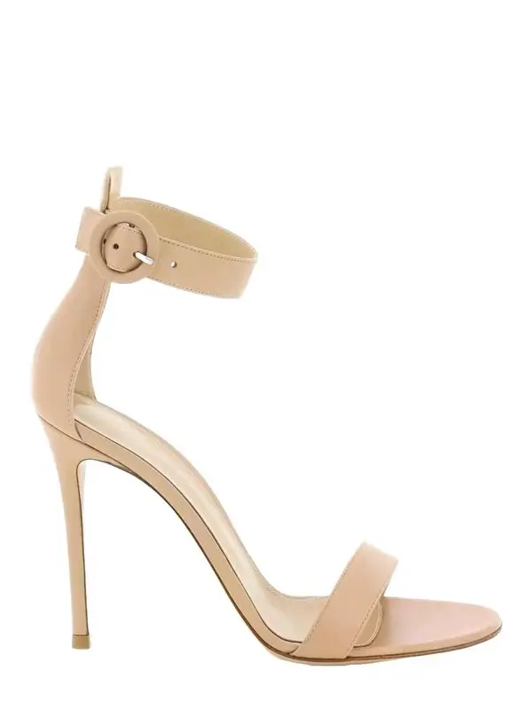 GIANVITO ROSSI Buckle Strap Sandals - Neutrals