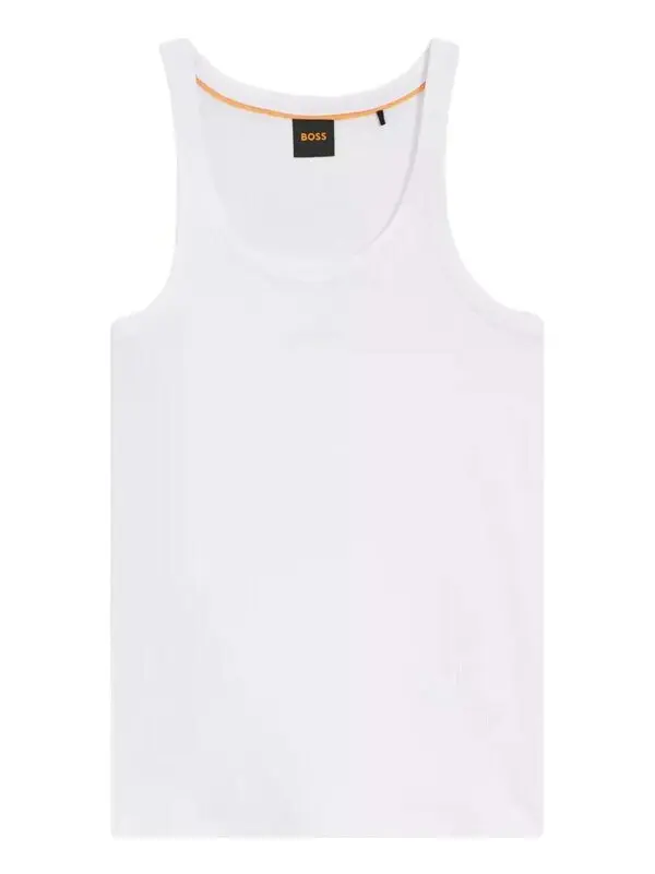 BOSS Round Neck Vest - White