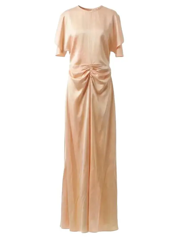 Victoria Beckham Isabella Pleated Maxi Dress - Pink