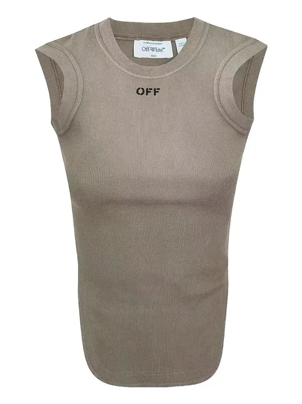 Off-White Logo-detail Tank Top - Neutrals