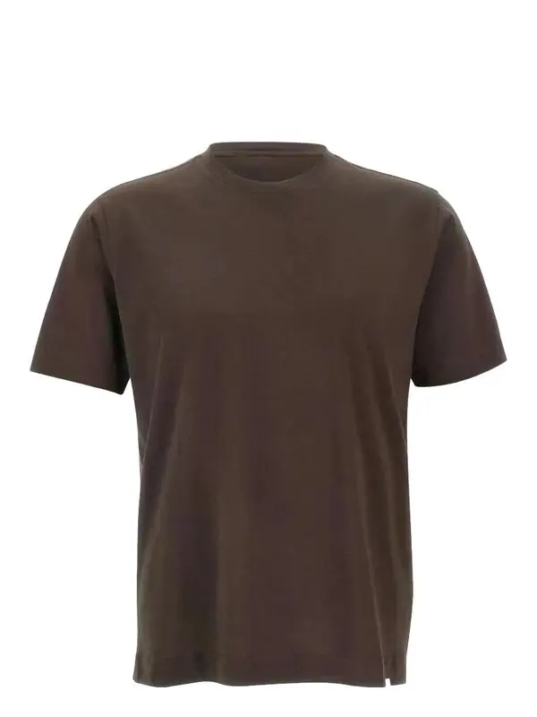 DIKTAT Crew-neck Short-sleeve T-shirt - Brown