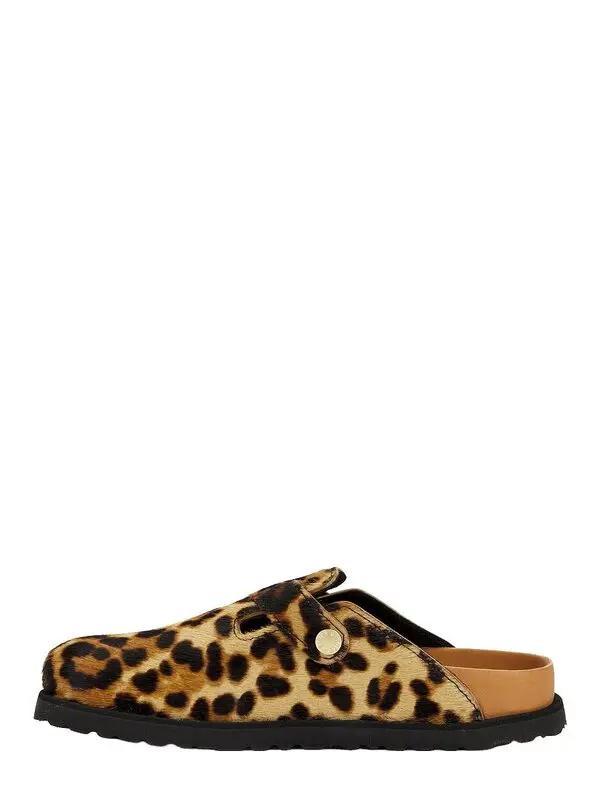 BIRKENSTOCK Boston Pony Hair Exq Clogs - Leopard