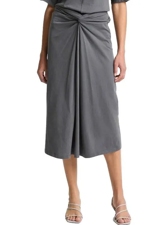 Vince Twist Front Midi Skirt - Oceana