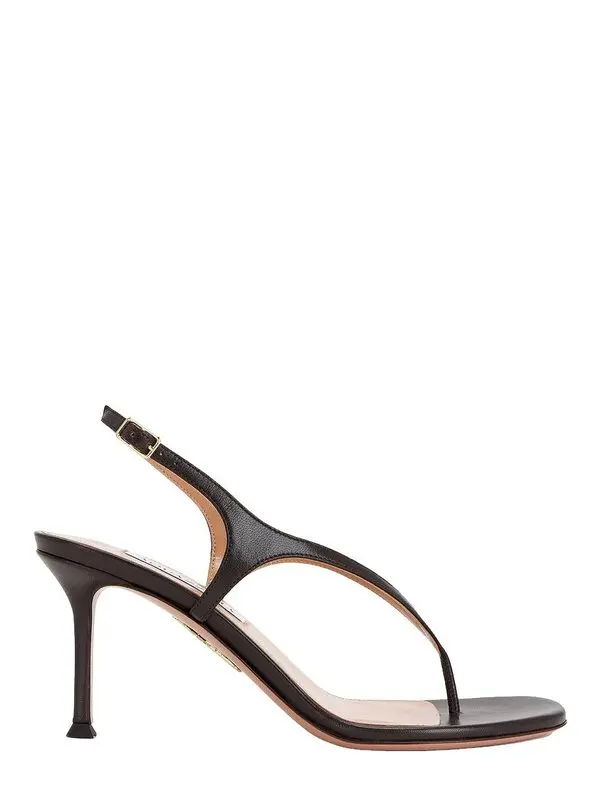 AQUAZZURA Bikini Thong 75 Sandal - Espresso