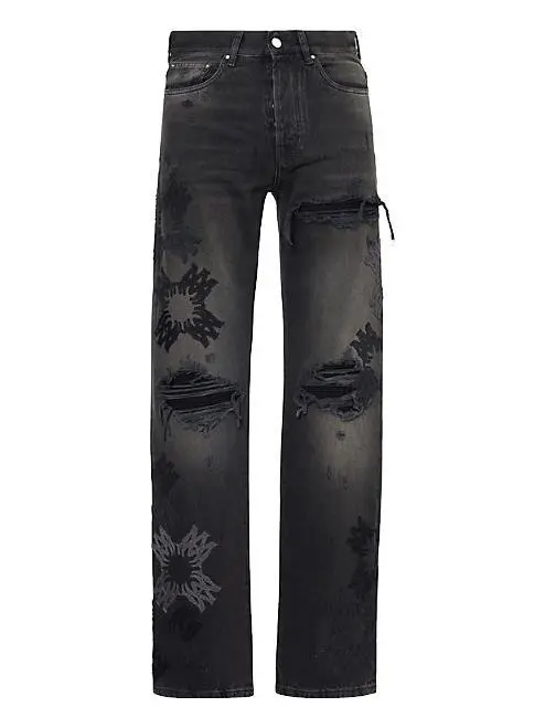 Amiri Quad Mx1 Straight-leg Denim Jeans - Black
