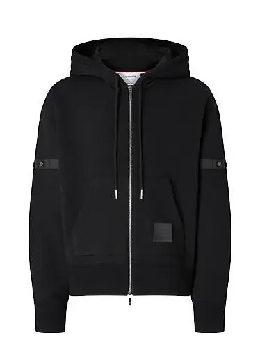 THOM BROWNE X ASICS Signature Stripe Cotton-jersey Hoody - Black