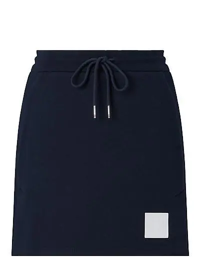 THOM BROWNE X ASICS Brand-patch Drawstring-waist Mini Skirt - Navy