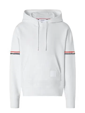 THOM BROWNE X ASICS Logo-patch Oversized Hoody - White