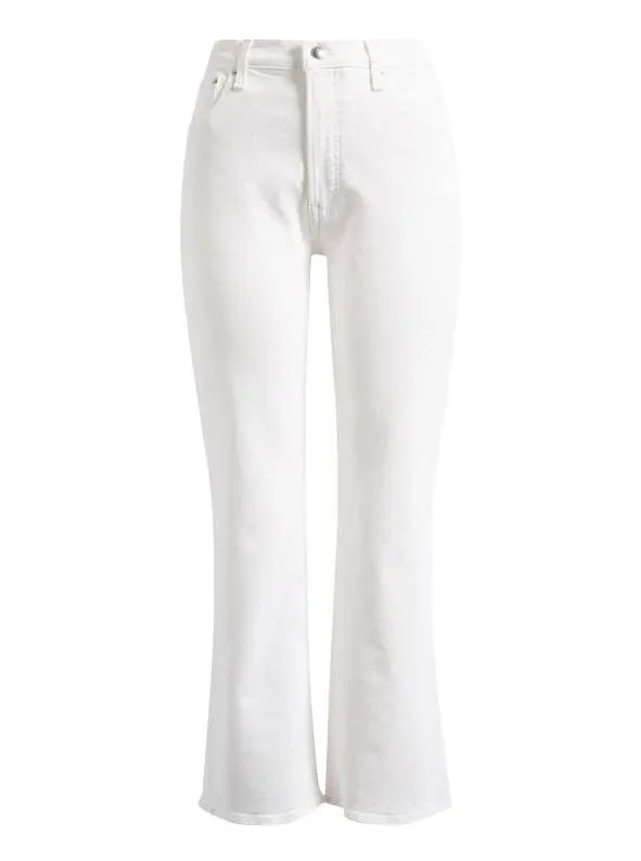 Madewell Stretch Flare Crop Jeans - Tile White