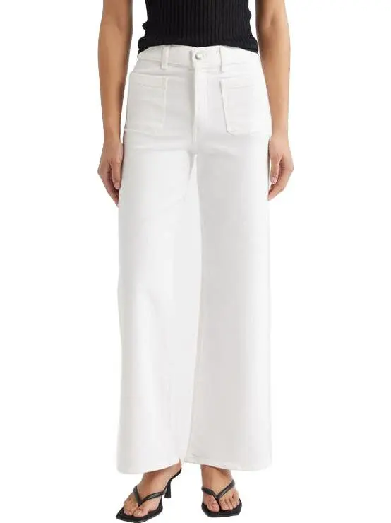 Madewell Stretch Flare Crop Jeans - Tile White