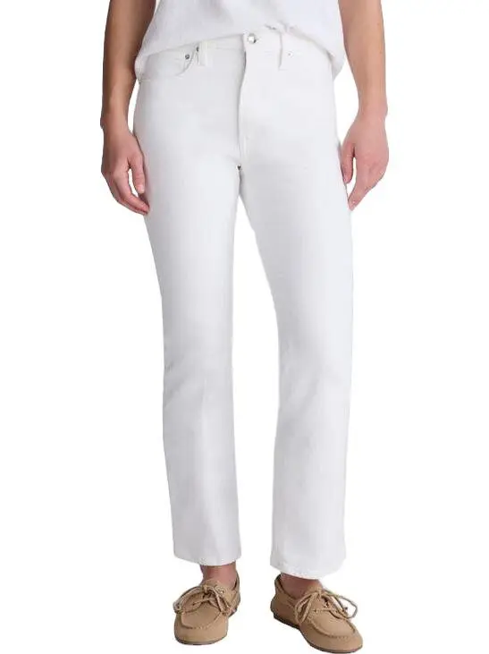 Madewell Stretch Flare Crop Jeans - Tile White