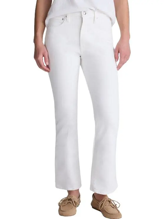 Madewell Stretch Flare Crop Jeans - Tile White