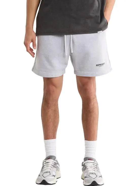 REPRESENT Owners' Club Cotton Logo Shorts - Ash Grey/black