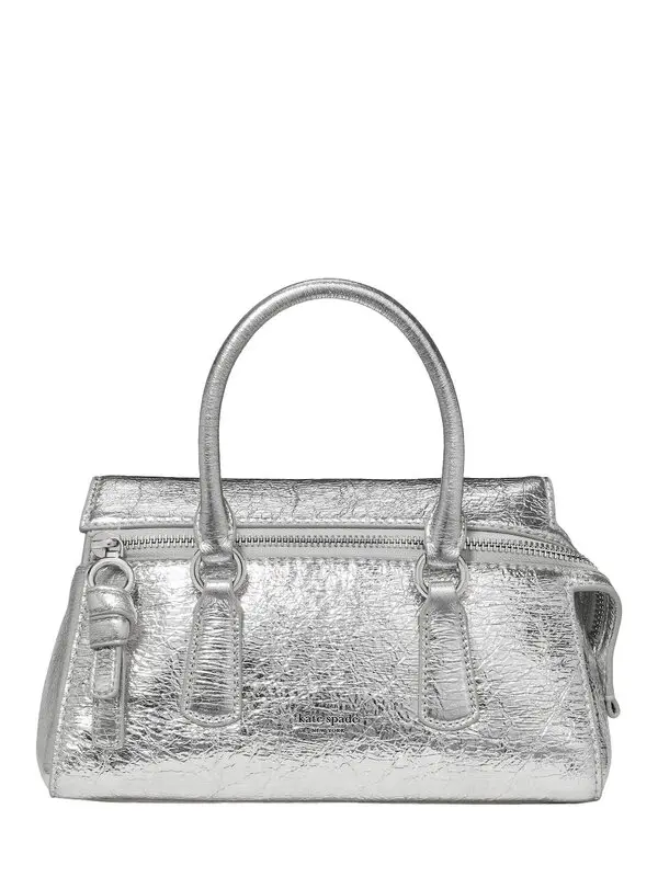 Kate Spade New York Bond Crinkle Leather Mini Handbag - Silver