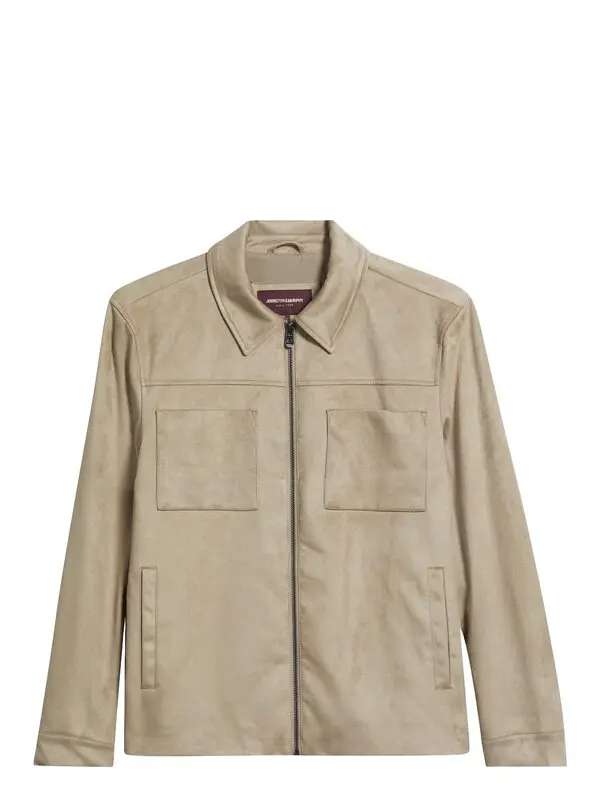 Johnston & Murphy Faux Suede Jacket - Taupe