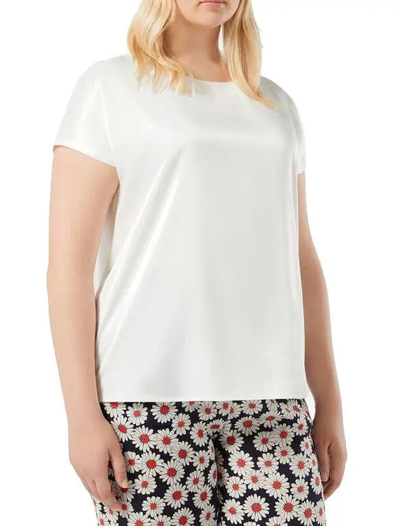 Marina Rinaldi Mixed Media T-shirt - Ivory