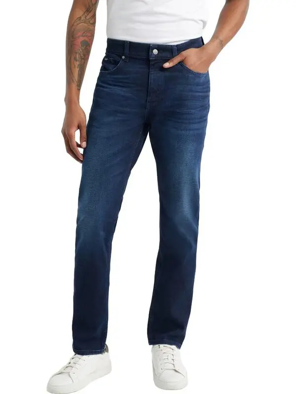 BOSS Delaware Slim Fit Stretch Jeans - Dark Blue