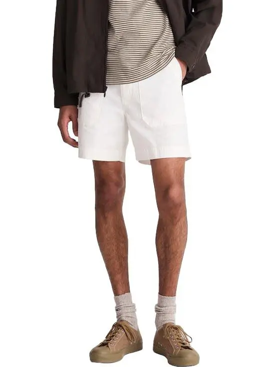 Madewell Herringbone Twill Shorts - Soft White