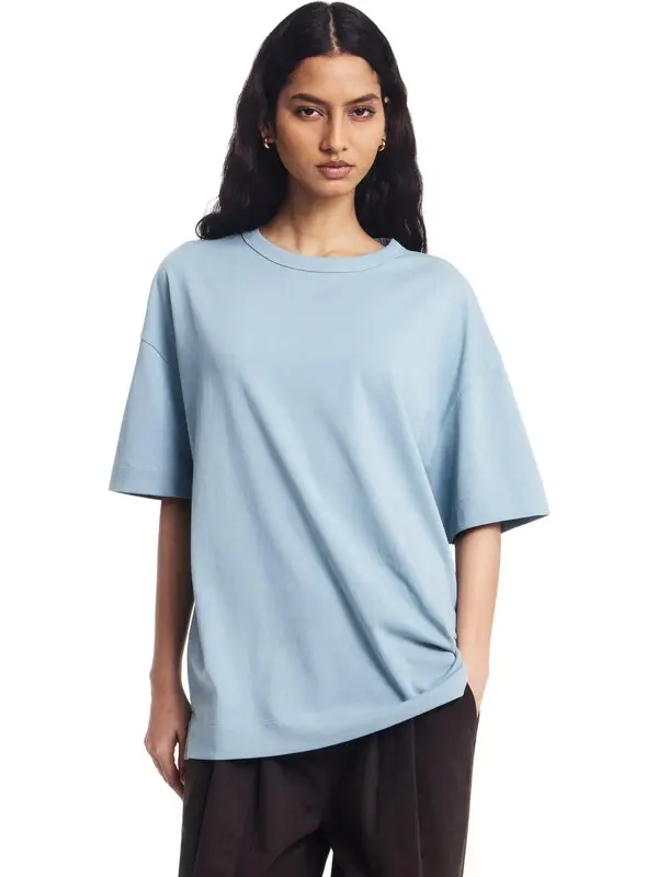 NINETY PERCENT Organic Cotton Oversized T-shirt - Powder Blue