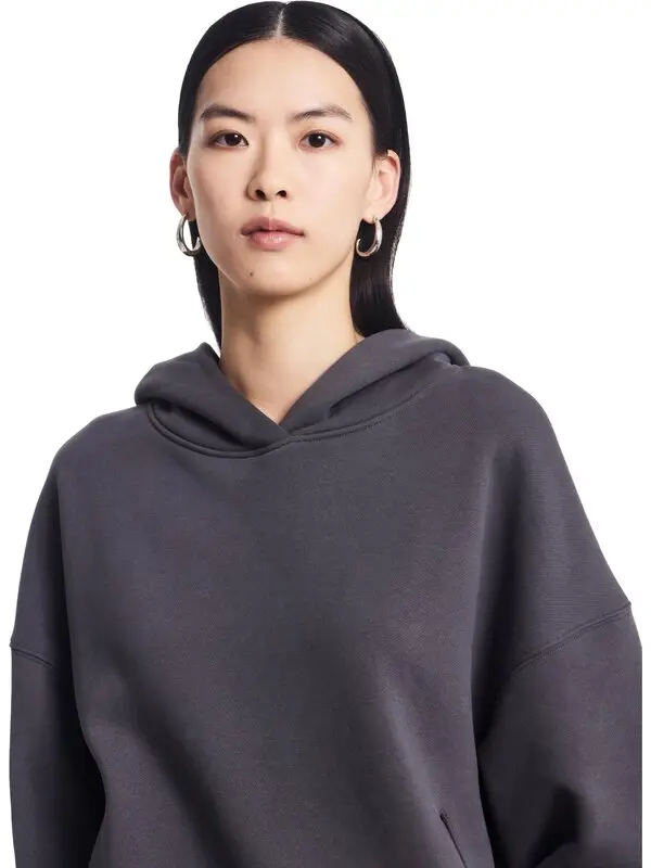 NINETY PERCENT Oversized Organic Cotton Hoodie - Magnet
