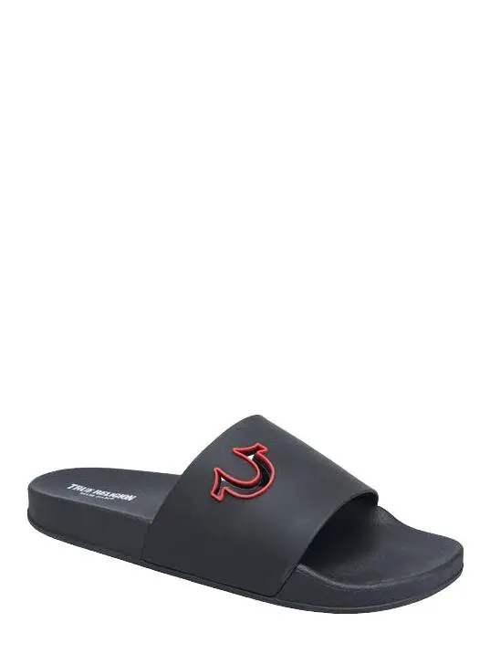 True Religion Logo Slide - Black