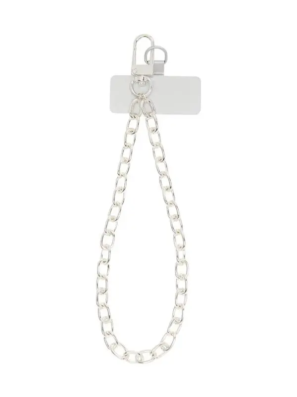 Chelsea28 Oval Chain Link Phone Wrist Strap - Silver
