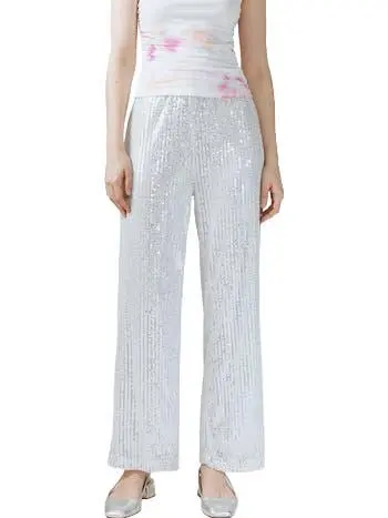 ATS Tyra Sequin Pants - Silver
