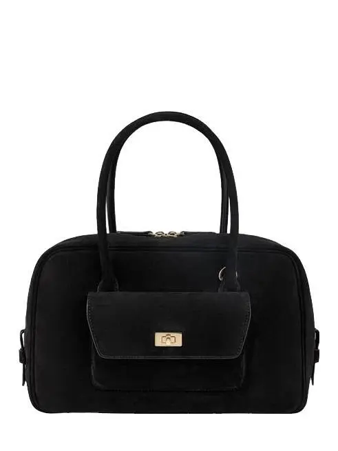 Sandro Ezmeh Suede Bag - Black