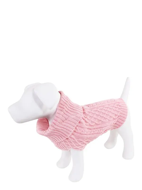 LUVABLE FRIENDS Cableknit Pet Sweater - Pink